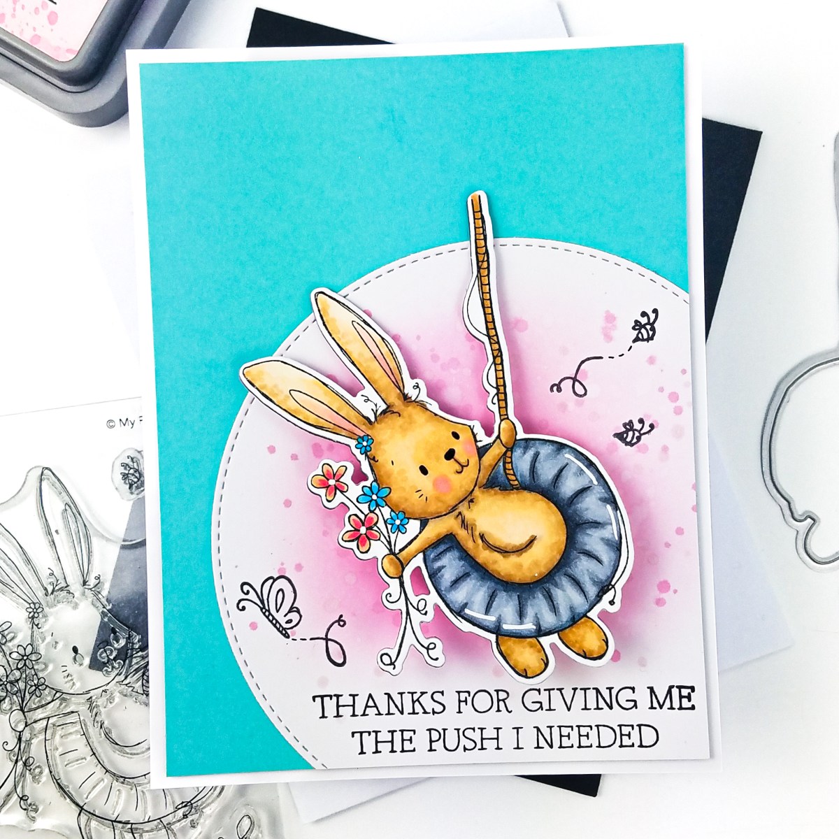 Countdown Day 2: Thanks for the Push – MFT Stamps – ink.therapy.designs