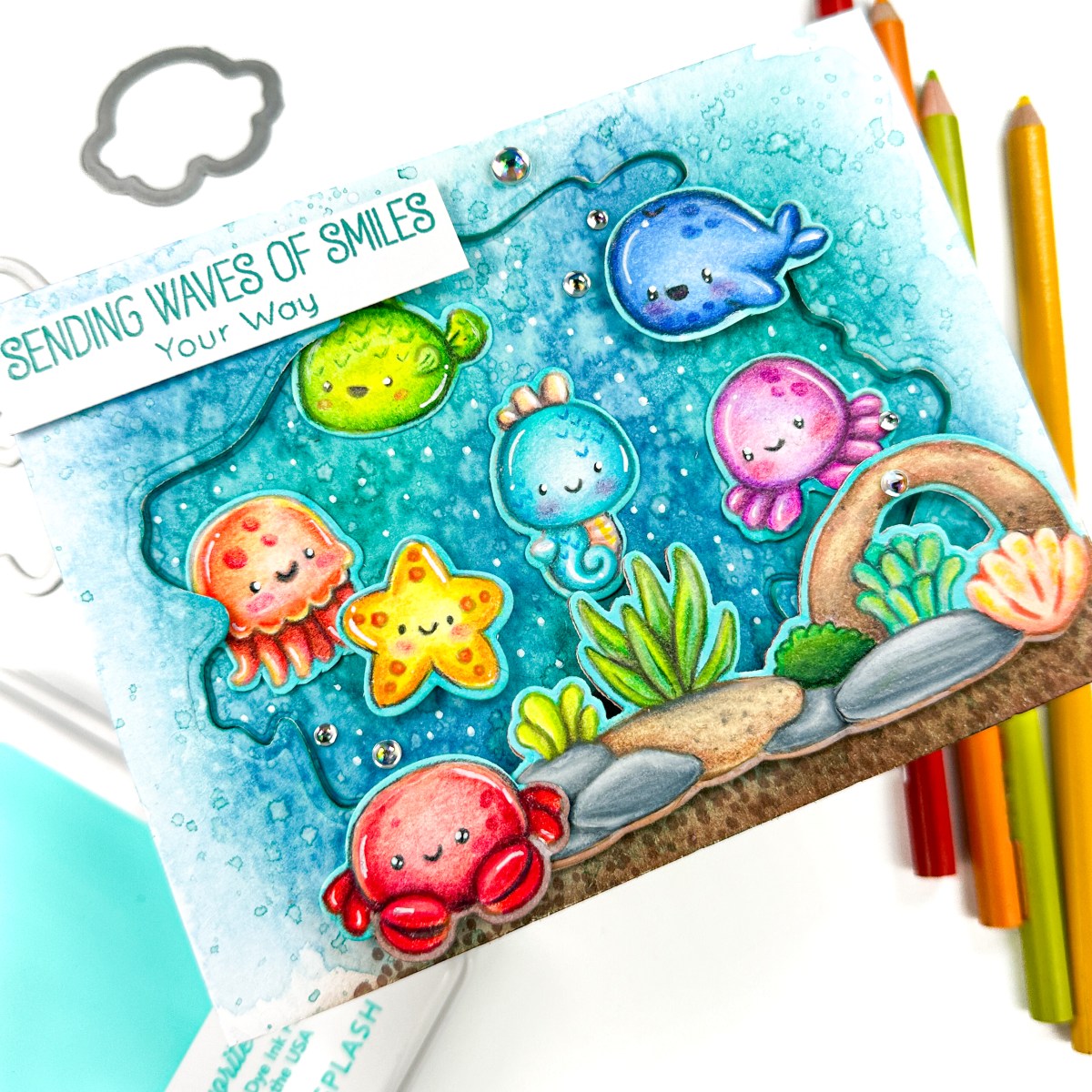 Waves of Smiles – MFT Stamps – ink.therapy.designs